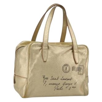 Saint Laurent Sac &agrave; main vintage en cuir pr&eacute;-poss&eacute;d&eacute; - Femme - Pre-owned - Jaune - Taille: ONE Size