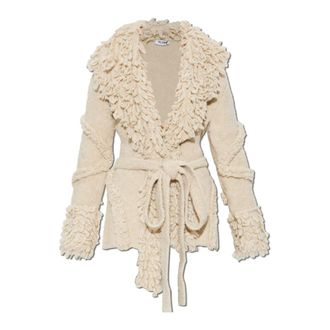 The Attico Femme, Pulls, Beige, Taille: 38 FR Cardigan &agrave; franges