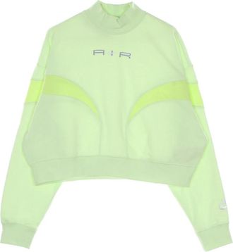 Nike Air Fleece Mock Neck Oberteil - - Sport - Damen - Gr&uuml;n - L