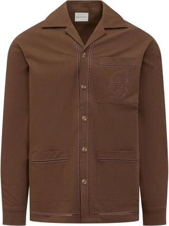 Dr&ocirc;le de Monsieur Homme, Chemises, Brun, Taille: S K-Sh262 Shirt