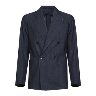 Tagliatore Homme, Vestes, Bleu, Taille: L Blazer crois&eacute;