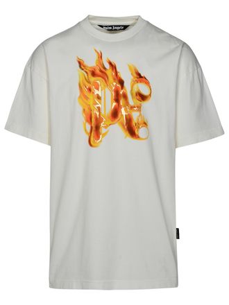Palm Angels Burning Monogram Coton blanc en coton