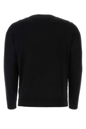Valentino Garavani Mens Black Wool Sweater Neronero Exterior: Virgin Maglieria