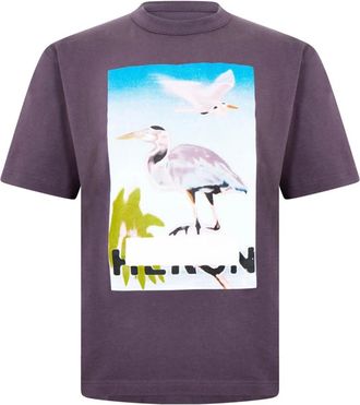 Heron Preston Homme, Tops, Violet, Taille: S Censored Heron Logo T-Shirt