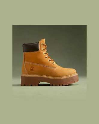 Timberland Wasserdichter Stone Street 6-Inch-Boot mit Plattform f&uuml;r Damen in Gelb, Damen, Gelb, Gr&ouml;&szlig;e