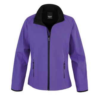 Result Core Damen Softshell-Jacke, bedruckbar (Medium) (Violett/Schwarz)