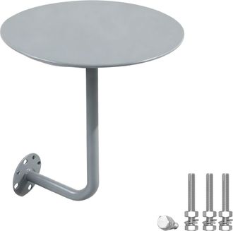 Generic Couchtisch Rund, Wandmontage Couchtisch, Sofa-Beistelltisch Klein, L-Form Beistelltisch for Café, Restaurant(Grau,S)