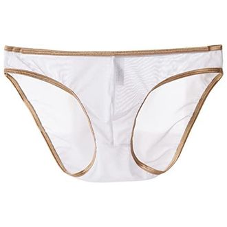 Generic Sous-v&ecirc;tements pour hommes - Sous-v&ecirc;tements pour homme - Triangle en maille ultra fine - Culotte transparente - Culotte sexy - Boxer pour homme, Blanc