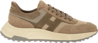 Hogan Low-Top Sneaker - Fluid Suede And Fabric Sneakers - Gr. 5_5 - in Beige - f&uuml;r Damen