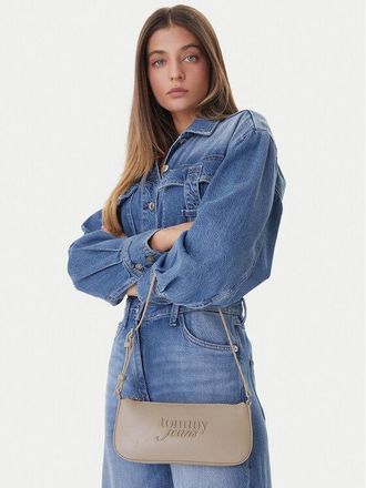 Tommy Jeans Handtasche Tjw Must Shoulder Bag AW0AW18449 Beige