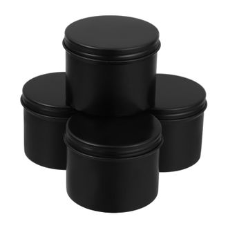 BESPORTBLE Warmhm 120 ml Schwarzer Aluminium Dose mit Schraubdeckel Runder Metallbeh&auml;lter zur Aufbewahrung von Tee S&uuml;&szlig;igkeiten und Kosmetika Kompakte Dichte Dose