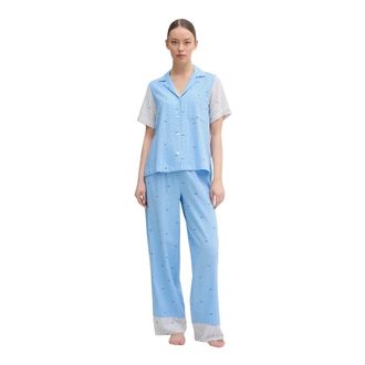 DKNY Karomuster-Pyjama - - Nightwear & Lounge - Damen - Blau - M