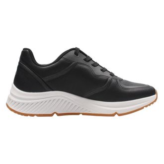 Skechers Femme, Chaussures, Noir, Taille: 37 EU Baskets Sportive en Cuir avec Support de la Voûte Plantaire