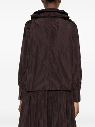Susanne Bommer Ruffled Taffeta Blouse - Burgundy