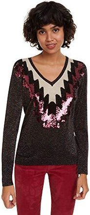 Desigual Pull Femme jers Maka 19wwjfax XS Noir
