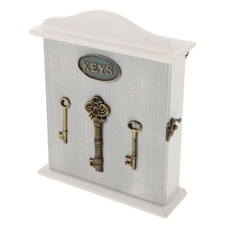 BESPORTBLE Vintage Europ&auml;ischer Schl&uuml;sselhalter Wandmontage Holz Schl&uuml;sselbox mit Haken f&uuml;r Schl&uuml;ssel und Schmuck Aufbewahrung Eingangsbereich Flur Dekorative Ru