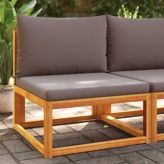 vidaXL Canap&eacute; de jardin sans accoudoirs coussins bois massif dacacia - Vidaxl