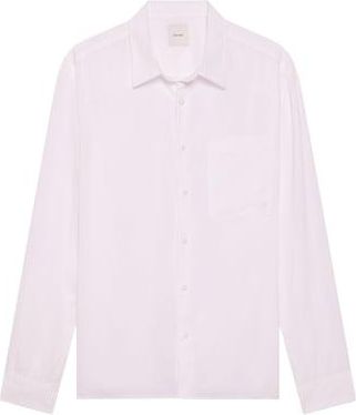 Calvin Klein Chemise droite en lin m&eacute;lang&eacute;