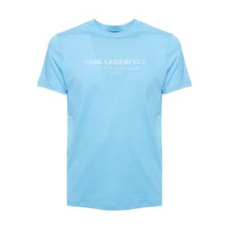Karl Lagerfeld 3D Address T-Shirt - - Tops - Herren - Blau - S