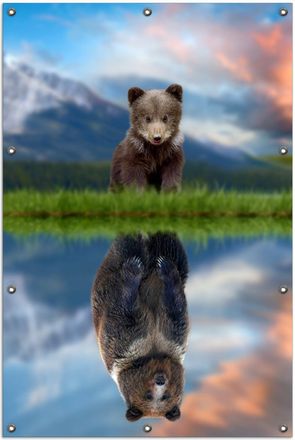 Wallario Outdoor-Poster f&uuml;r Garten oder Balkon Zukunftsaussichten, Motivbanner Gr&ouml;&szlig;e: ca. 100 x 150 cm, Outdoor-Bild