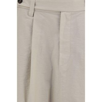 Brunello Cucinelli Cotton Poplin Midi Skirt - Beige