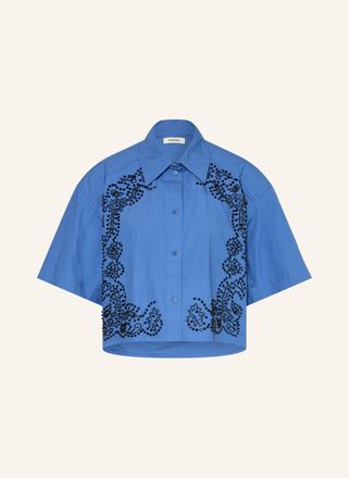 Sandro Sandro Hemdbluse Mit Schmucksteinen blau