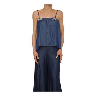 Liu Jo Damen, Oberteile, Blau, LGr&ouml;&szlig;e