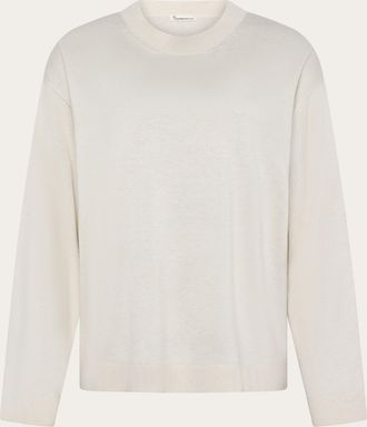 Knowledge Cotton Apparel Damen vegan Pulli-Mischung Reiher Wei&Atilde;Y