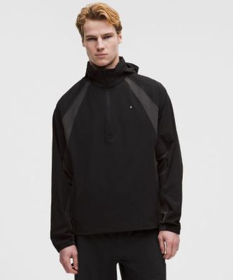 lululemon Water-Repellent Golf Half-Zip Pullover f&uuml;r M&auml;nner - Gr&ouml;&szlig;e 2XL in Black/Graphite Grey