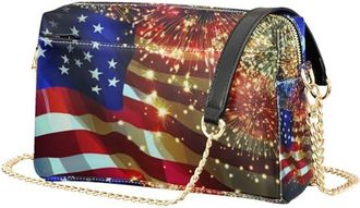 Mnsruu Sacs à bandoulière pour femme, sac à main en cuir coloré, motif feu dartifice