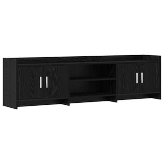 vidaXL Mobile Tv 168 X 33 X 47 Cm Rovere Nero Legno Ingegnerizzato Vidaxl