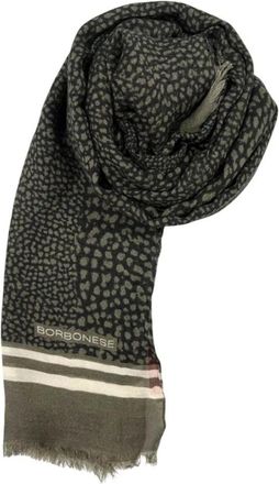 Borbonese Femme, Accessoires, Gris, Taille: ONE Size Spotted Print Scarf