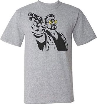 Finest Prints Walter Sobchak Mark it Zero! T-Shirt Homme, gris, M