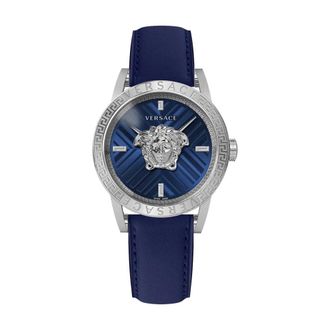 Versace Blau und Silber V-Code Restyling Uhr - - Accessories - Herren - Mehrfarbig - ONE SIZE