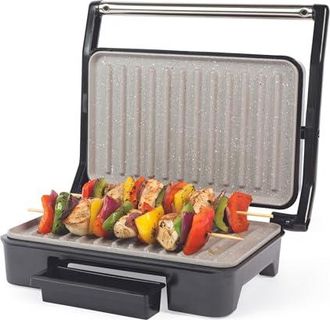Salter Salter Marblestone Gesundheitsgrill, Panini-Maker mit Antihaftbeschichtung, Kein &Ouml;l n&ouml;tig, Schwimmendes Scharnier, Automatische Temperaturkontrolle, A