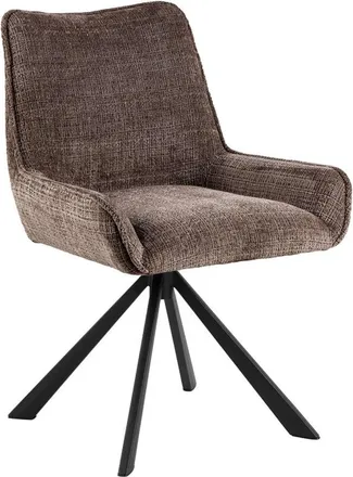 ebuy24 Eddie Esszimmerstuhl Chenille braun