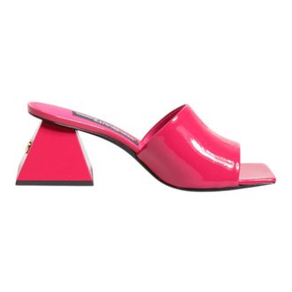 Dolce & Gabbana Femme, Chaussures, Rose, Taille: 36 EU Sandales roses à talon bloc et bout ouvert
