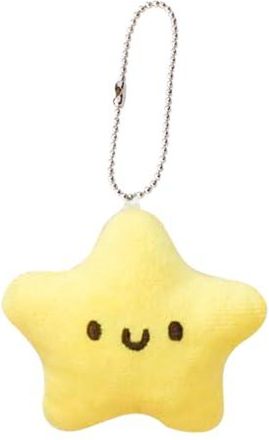 Generico Porte-clés mignon en peluche : pendentif étoile moelleuse, amulette de jouet doux, accessoire avec crochet robuste | Porte-clés étoile en peluche pour