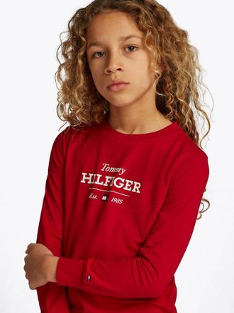 Tommy Hilfiger Langarmshirt MONOTYPE 1985 REG TEE LS mit Logoschriftzug