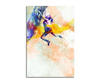 Paul Sinus Art Klettern 90x60cm Wandbild SPORTBILD Aquarell Art tolle Farben von Paul Sinus