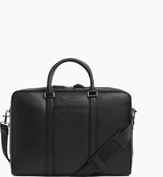 Le Tanneur Porte documents 17 Charles en cuir grainé 2 poches zippées