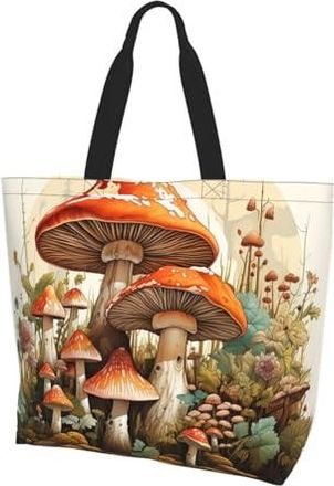 Generic Champignon G&eacute;ant Sac &Agrave; Bandouli&egrave;re Imperm&eacute;able Tote Bag R&eacute;utilisable Sac Courses Pour Travail Gym Plage