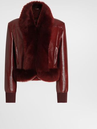 Dolce & Gabbana Jacke Aus Lammleder - Frau Blazer Bordeaux 40