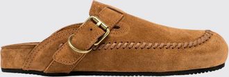 Buttero Mules aus Veloursleder mit verstellbarem Riemen und niedrigem Absatz