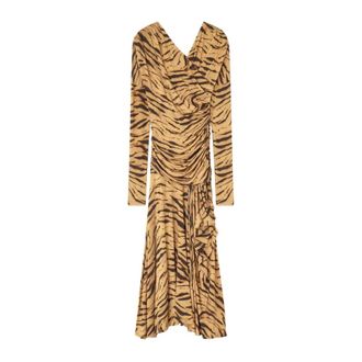 Ganni Femme, Robes, Brun, Taille: 38 FR Robe drap&eacute;e