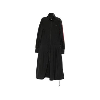 Yohji Yamamoto Femme, Robes, Noir, Taille: 36 FR Gradient 3 Stripes Nylon Track