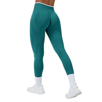 Generic Legging 2026 Scrunch pour femme - Amplify - Sans couture - Pantalon de yoga taille haute, Vert, XL
