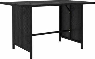vidaXL Vidaxl - Garten-Esstisch Schwarz 110x70x65 cm Poly Rattan