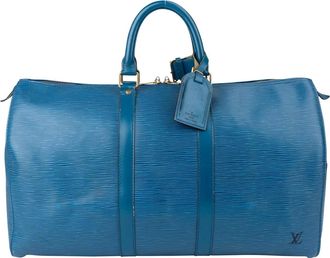 Louis Vuitton Crossbody Bags - Louis Vuitton Bleu Epi Leather Keepall 45 - Gr. unisize - in Blau - f&uuml;r Damen