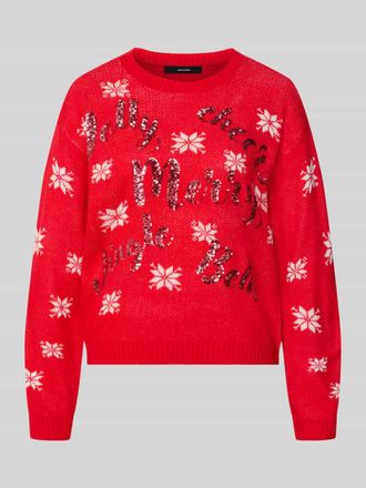 Vero Moda Pullover mit Pailletten-Schriftzug